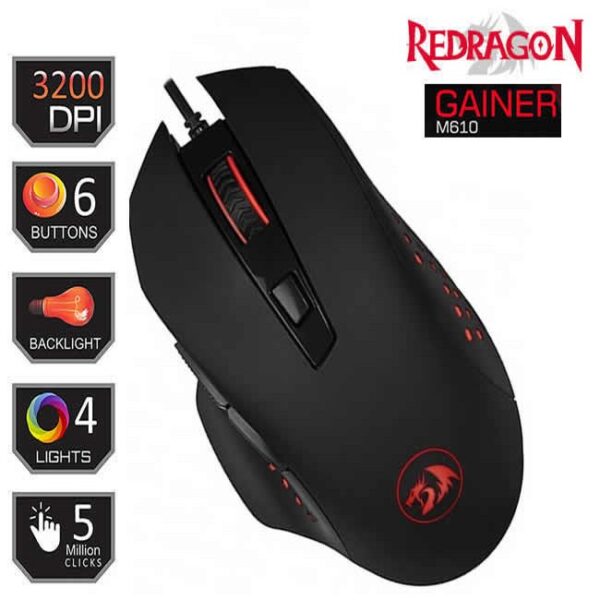 MOUSE GAMER GAINER REDRAGON M610 ID269 – CORPTED